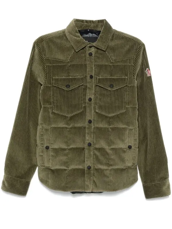 Moncler Gelt Down Shirt Jacket - Green