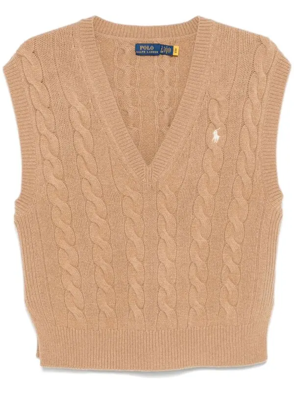 Polo Ralph Lauren V-neck Cable-knit Sweater - Neutrals