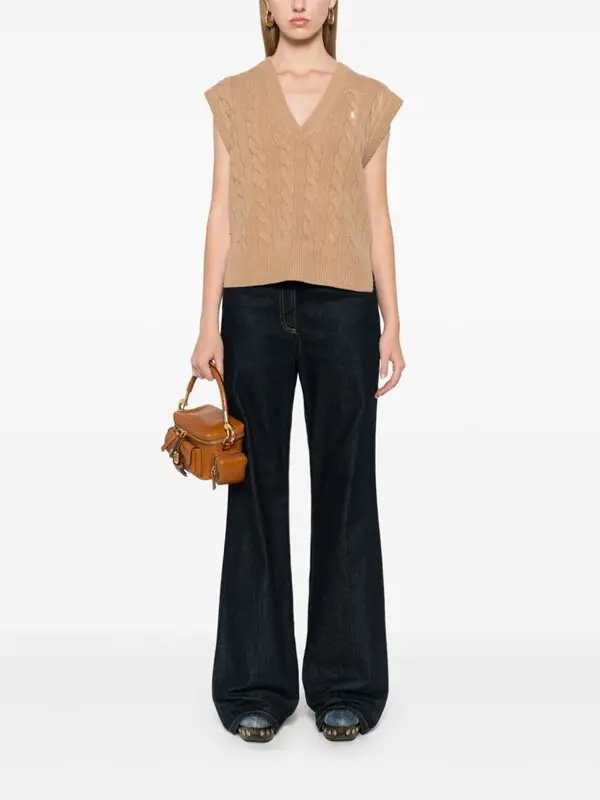 Polo Ralph Lauren V-neck Cable-knit Sweater - Neutrals