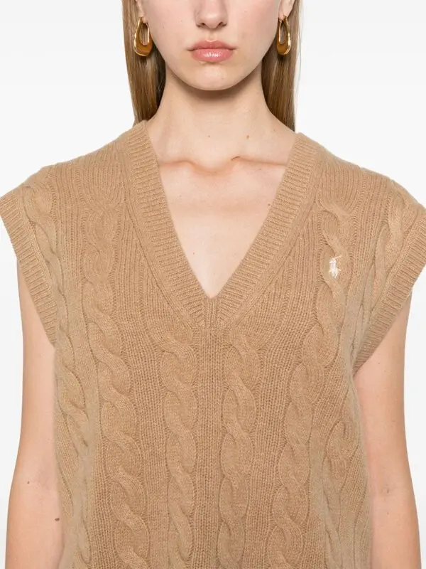 Polo Ralph Lauren V-neck Cable-knit Sweater - Neutrals