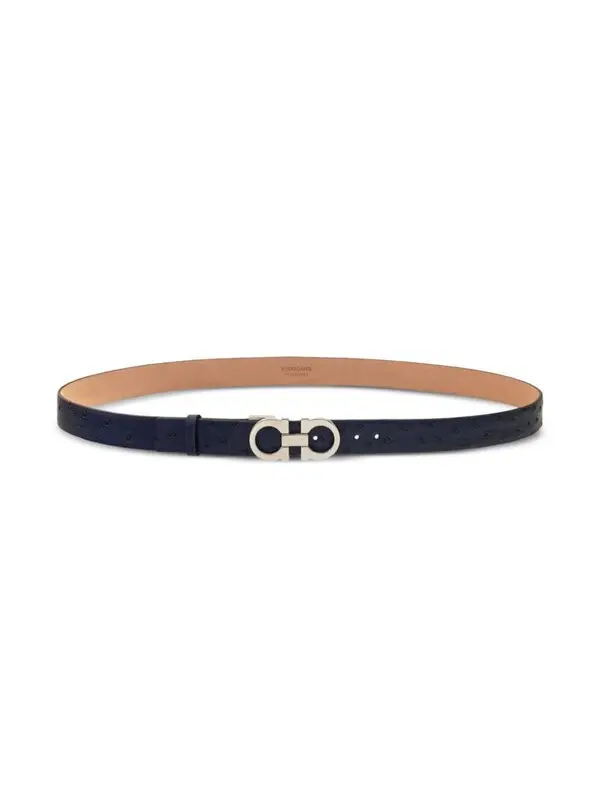Ferragamo Gancini-Buckle Belt In Blue - 30% Off | Editorialist display picture 3