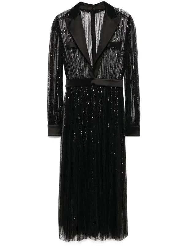 Dolce & Gabbana Sequin-embellished Midi Dress - Black