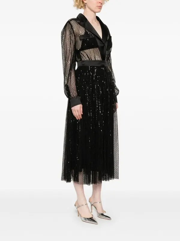 Dolce & Gabbana Sequin-embellished Midi Dress - Black