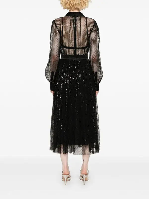 Dolce & Gabbana Sequin-embellished Midi Dress - Black