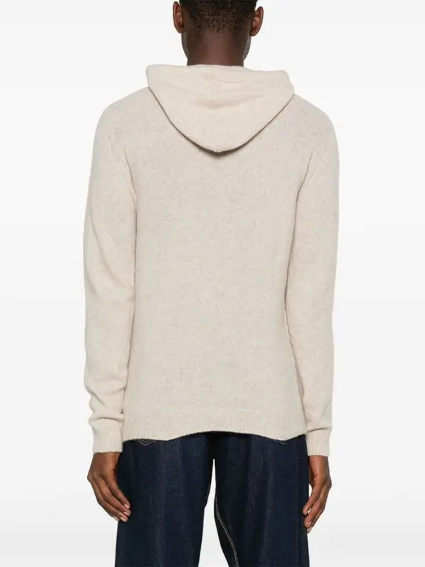 ROBERTO COLLINA Marl Knit Hoodie