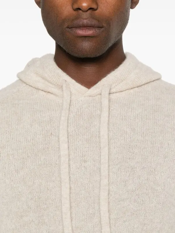 ROBERTO COLLINA Marl Knit Hoodie
