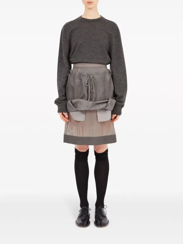 MAISON MARGIELA Layered Mohair-wool Skirt