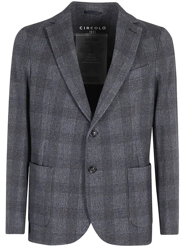 CIRCOLO 1901 Checked Wool Blazer