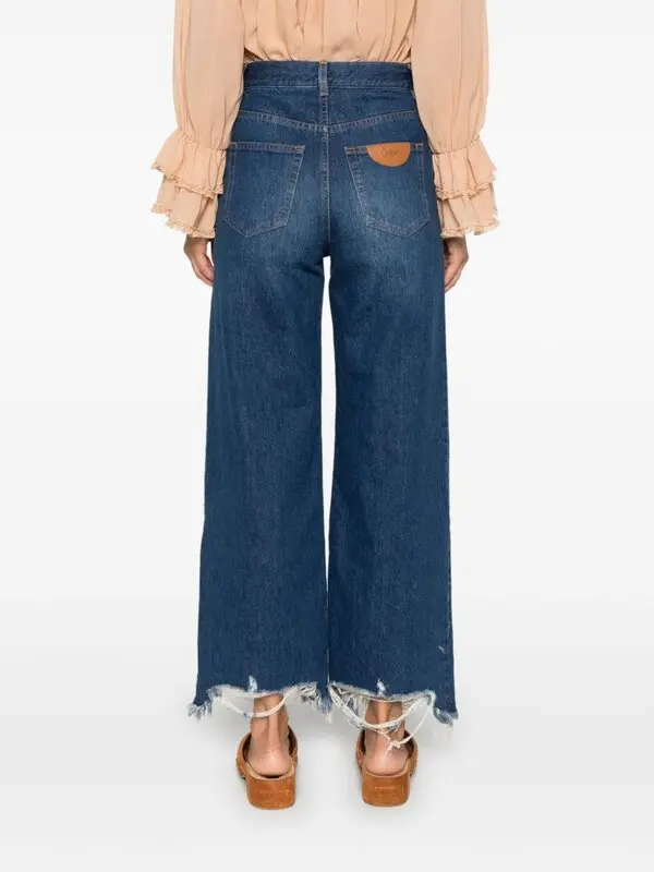 Chloé Cropped Wide-leg Jeans