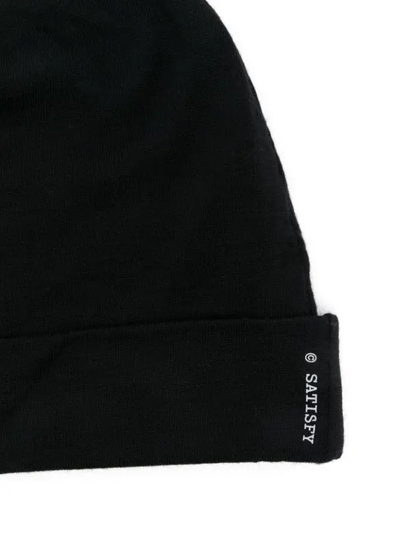 Satisfy Logo-patch Knitted Beanie