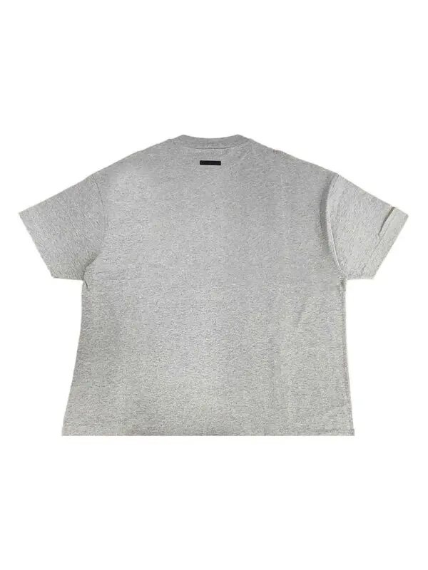 Fear Of God Mélange Effect Cotton T-shirt With Appliqué Logo - Grey