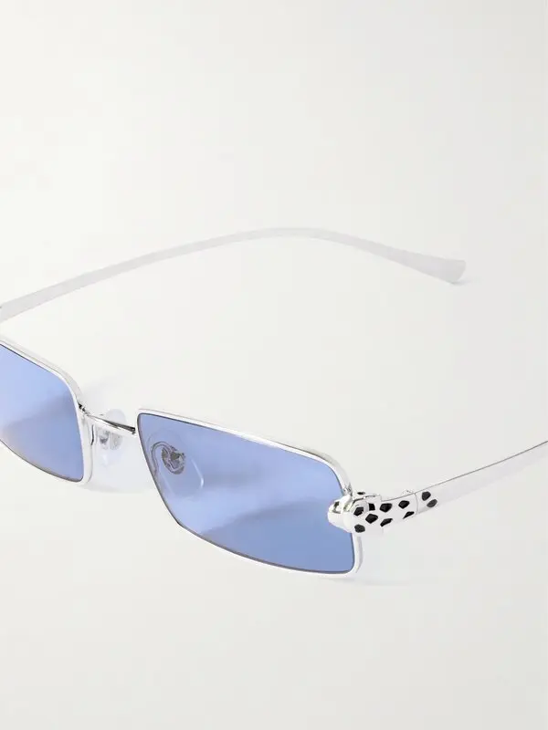 Cartier Panthère Rectangle Sunglasses - Silver