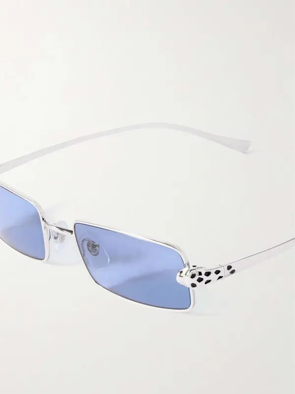 Cartier Panthère Rectangle Sunglasses - Silver