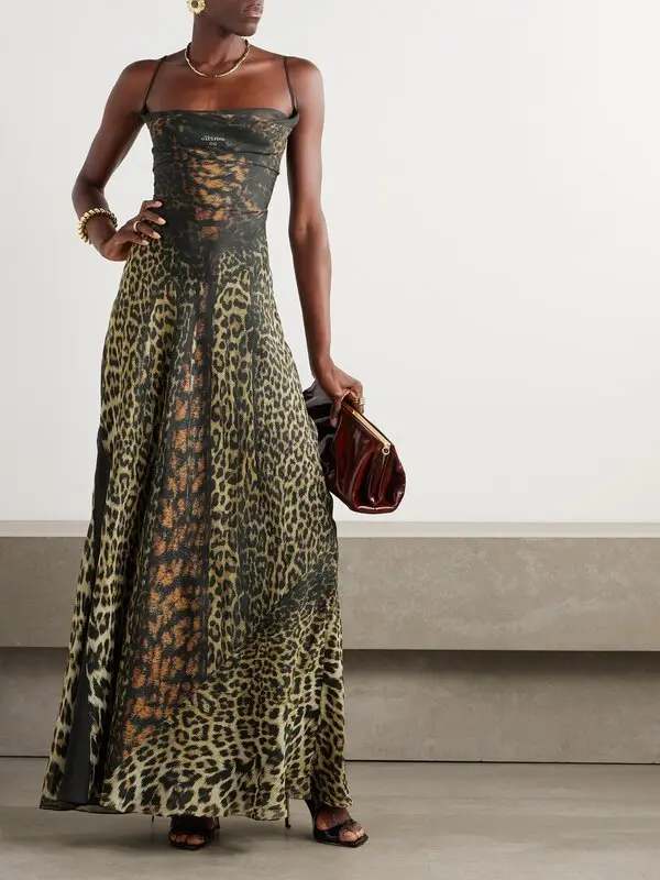 Jean Paul Gaultier Leopard-Print Maxi Dress - Brown | Editorialist