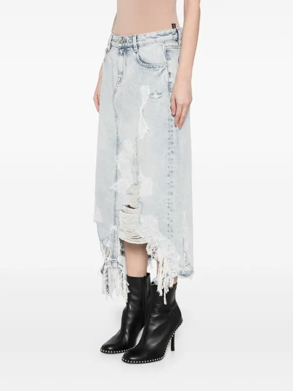 JNBY Lace Patchwork Denim Skirt