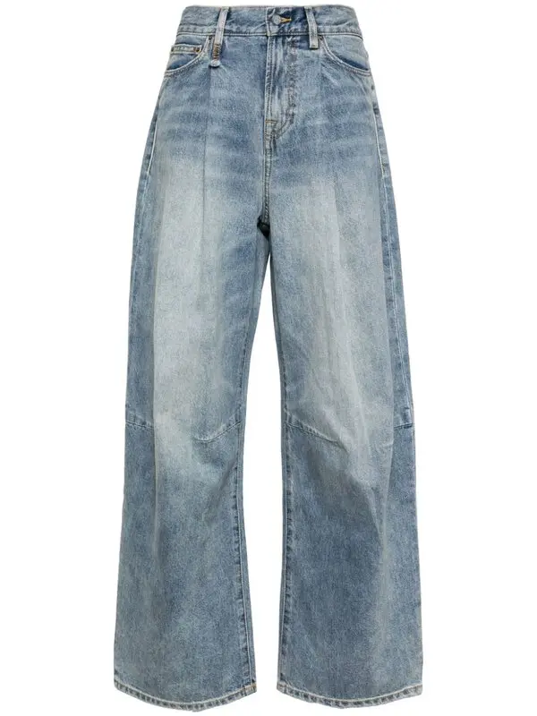 JNBY Washed Denim Straight Leg Jeans - Blue