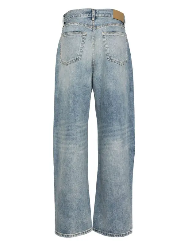 JNBY Washed Denim Straight Leg Jeans - Blue