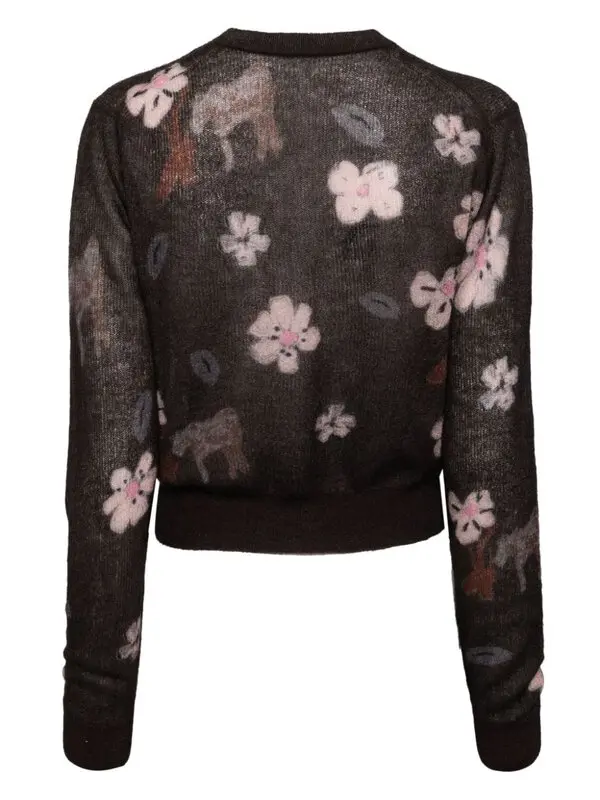 JNBY Floral-print Button-up Cardigan