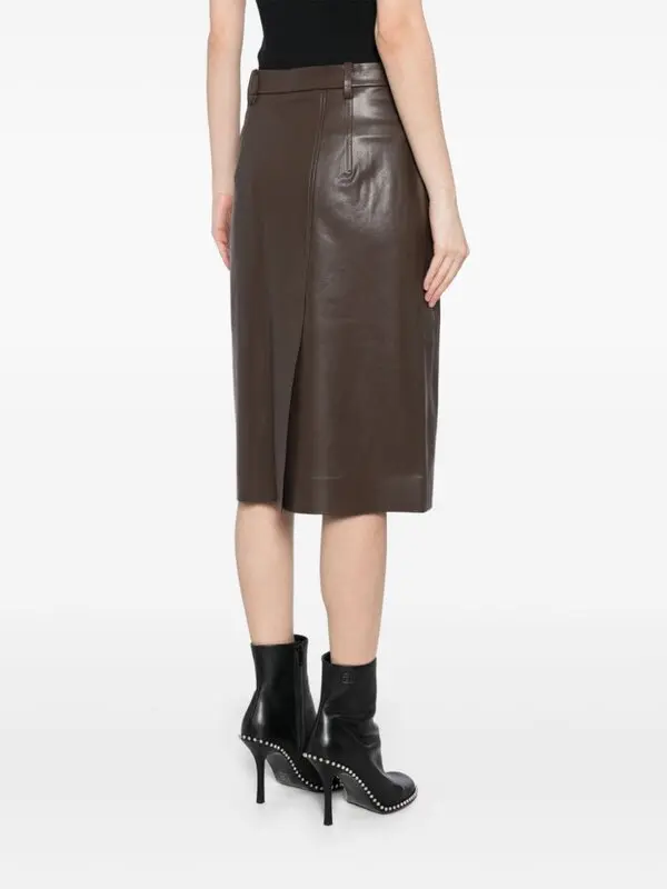 JNBY Leather A-line Skirt