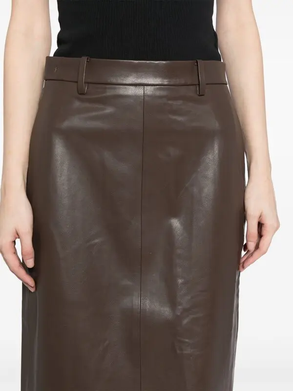 JNBY Leather A-line Skirt