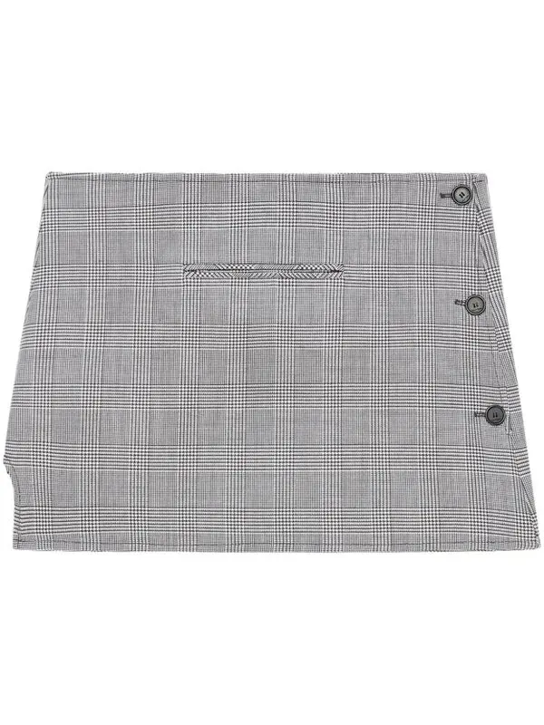 COURREGES Oblique Prince Of Wales Mini Skirt