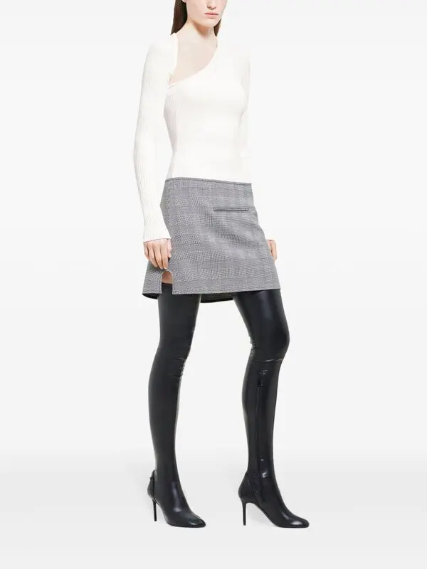 COURREGES Oblique Prince Of Wales Mini Skirt