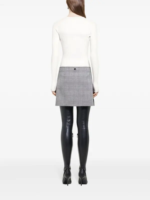 COURREGES Oblique Prince Of Wales Mini Skirt
