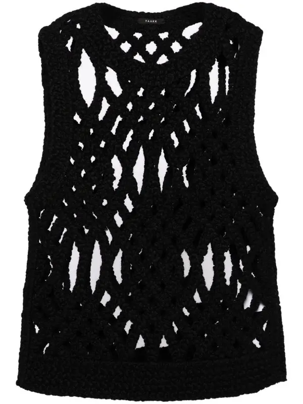 TAAKK Open-knit Wool Vest