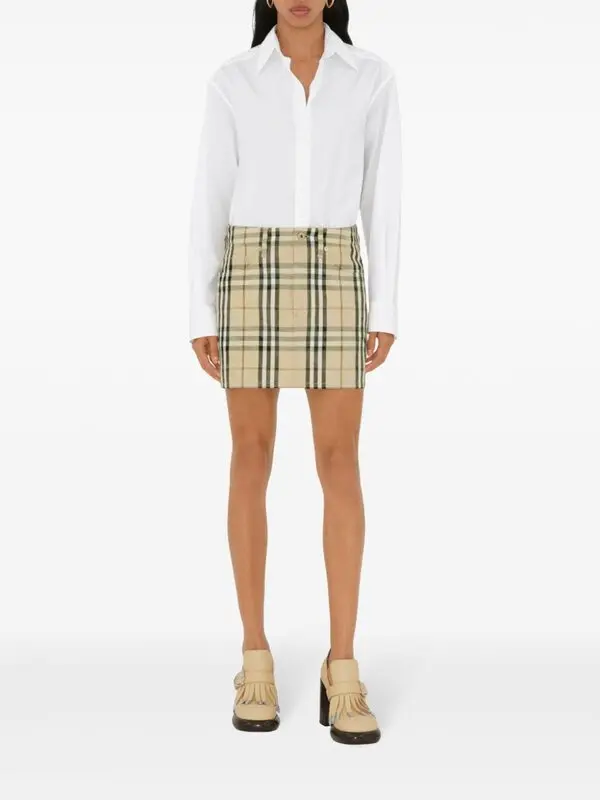 Burberry Check-pattern Mini Skirt