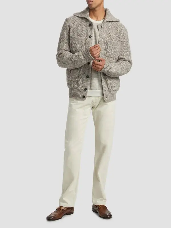 Giorgio Armani Knit Button-front Jacket Cardigan