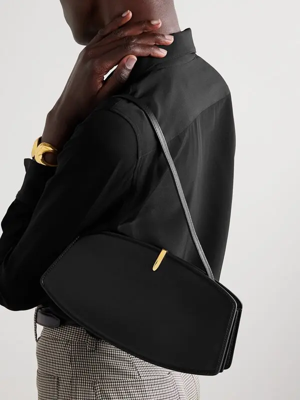 Savette Florence Leather Shoulder Bag - Black