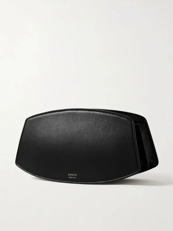 Savette Florence Leather Shoulder Bag - Black