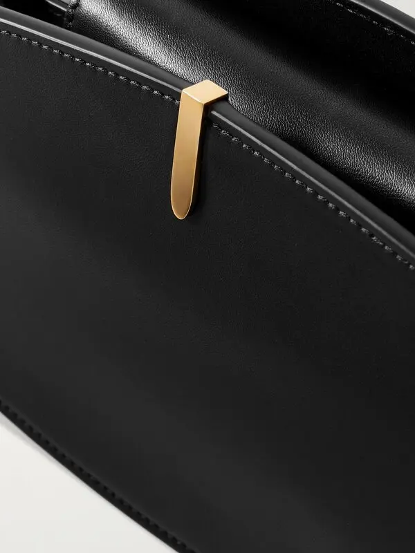 Savette Florence Leather Shoulder Bag - Black