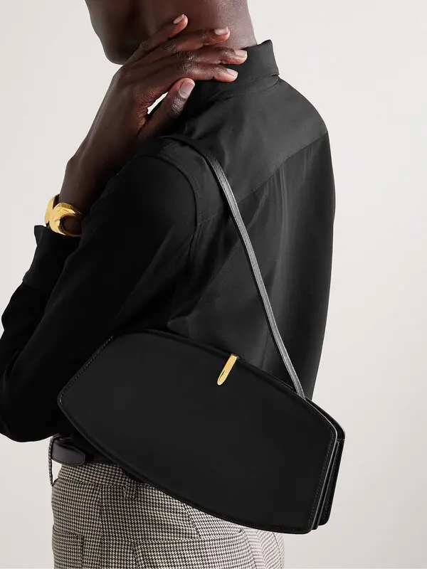 Savette Florence Leather Shoulder Bag - Black