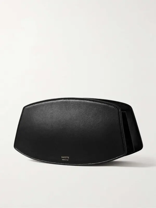 Savette Florence Leather Shoulder Bag - Black