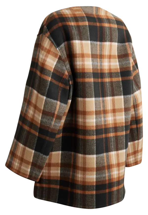 Chloé Checked Wool And Silk-blend Coat