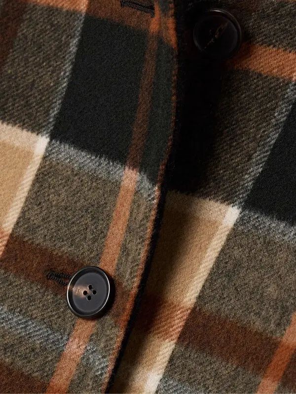 Chloé Checked Wool And Silk-blend Coat