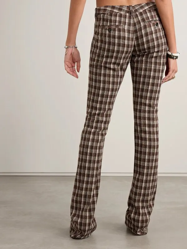 Acne Studios Checked Woven Flared Trousers