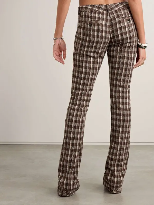Acne Studios Checked Woven Flared Trousers