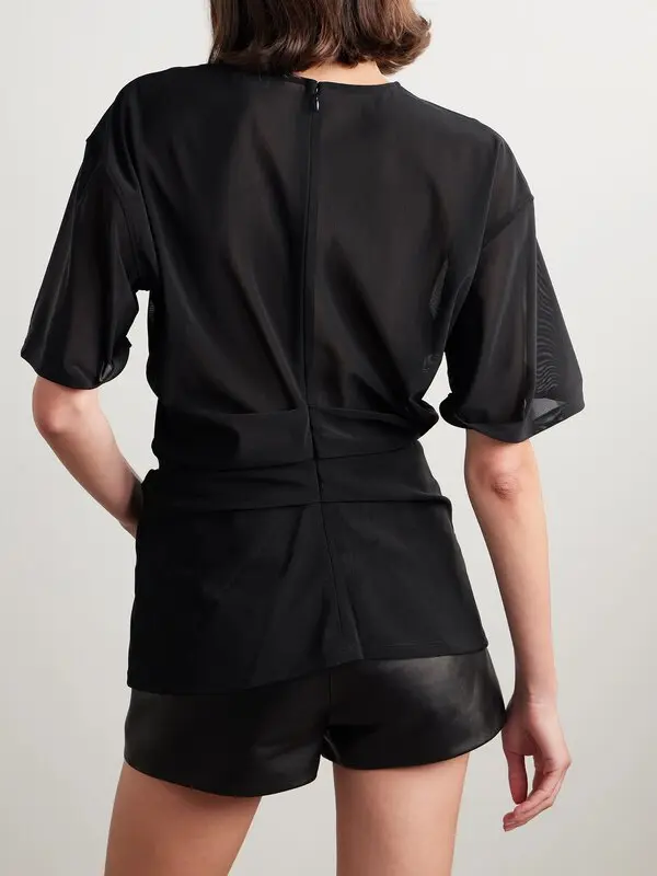 Acne Studios Gathered Mesh T-shirt