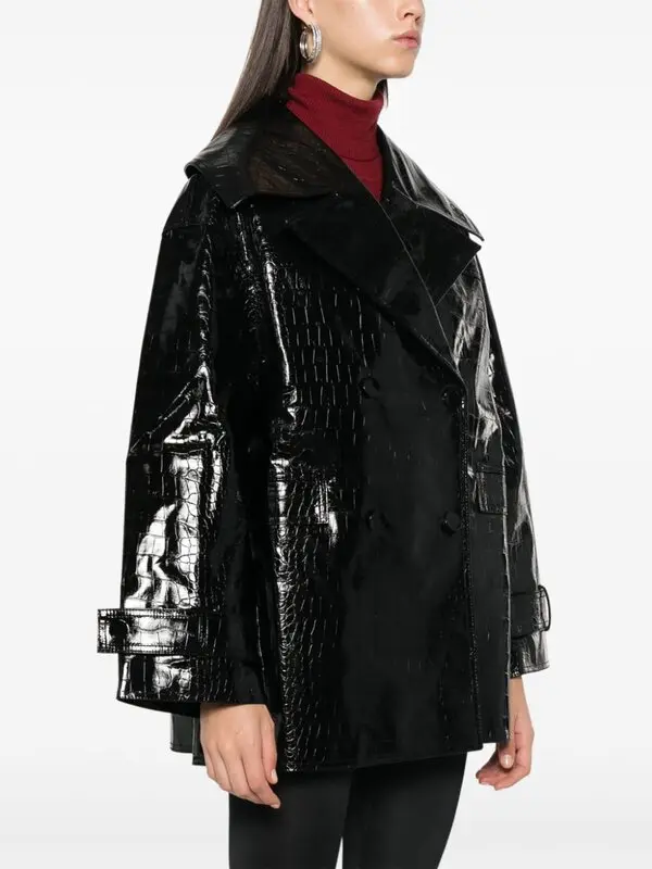 GANNI Croc-embossed Jacket