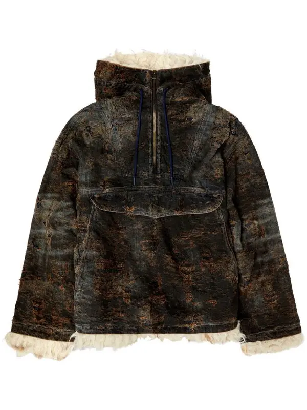 DIESEL® D-arak-fsf Coated Jacquard Denim Jacket
