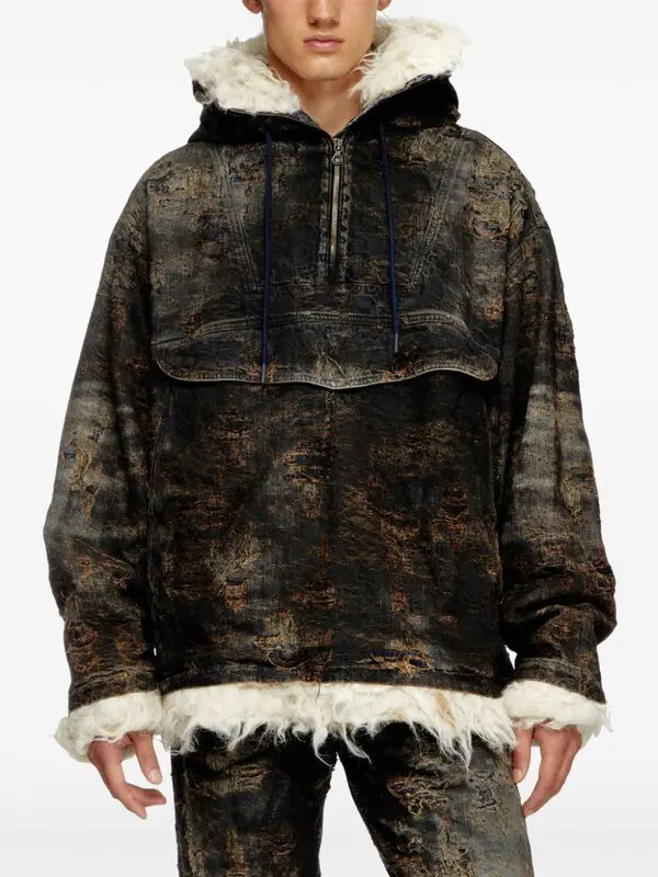 DIESEL® D-arak-fsf Coated Jacquard Denim Jacket