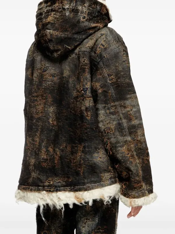 DIESEL® D-arak-fsf Coated Jacquard Denim Jacket