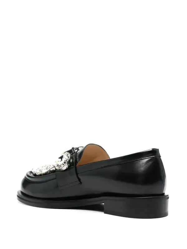 Mach & Mach Crystal-embellished Loafers