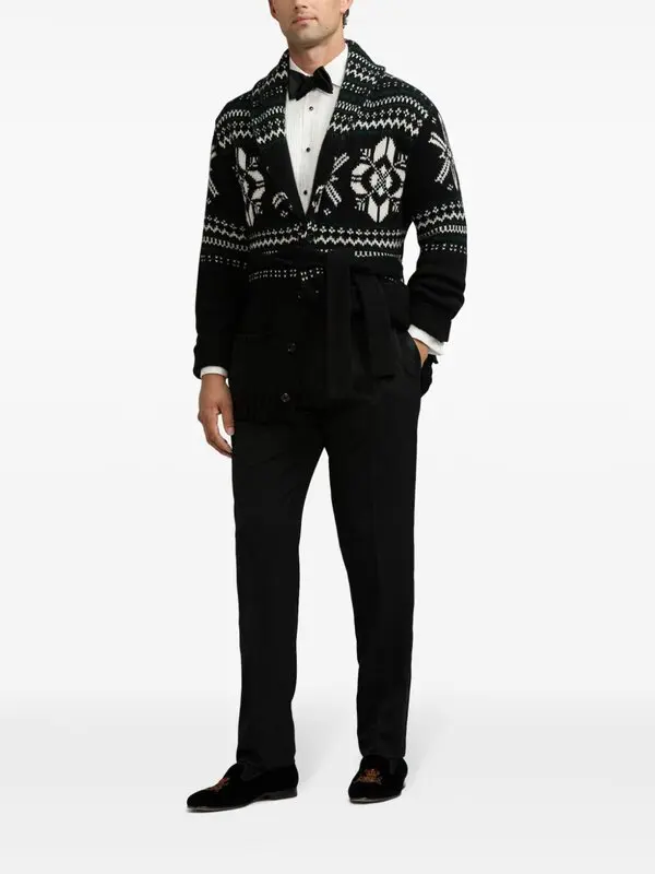 Ralph Lauren Purple Label Intarsia-knit Cashmere Cardigan