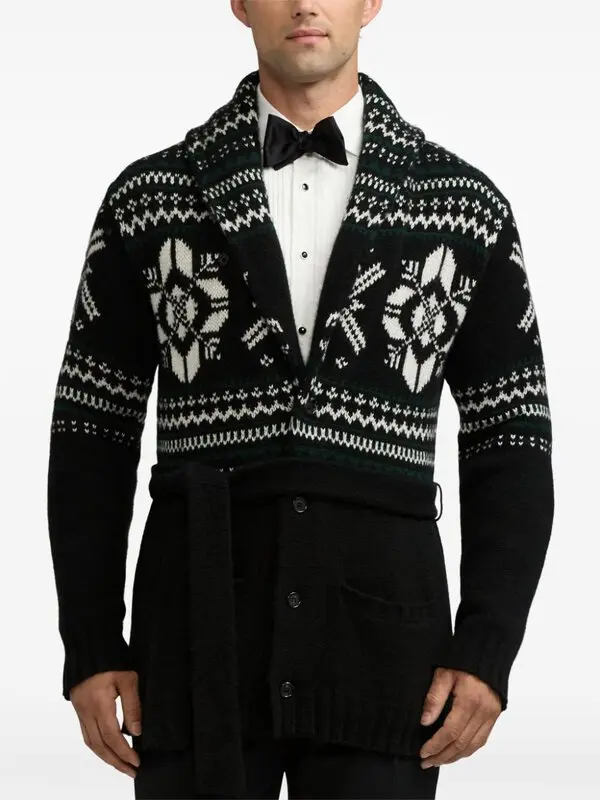 Ralph Lauren Purple Label Intarsia-knit Cashmere Cardigan