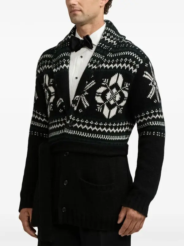 Ralph Lauren Purple Label Intarsia-knit Cashmere Cardigan