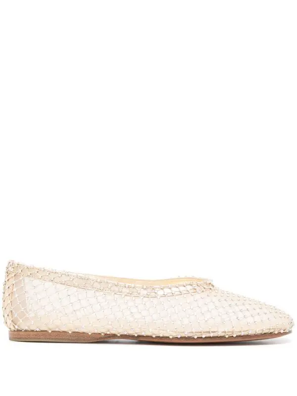 FORTE_FORTE Rhinestone-embellished Ballerina Shoes - Gold