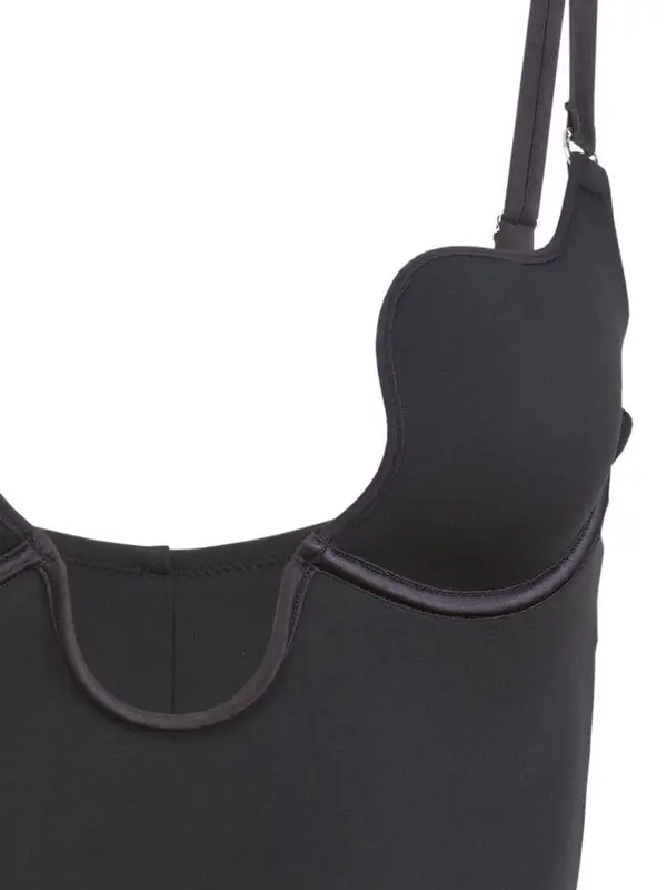 FLEUR DU MAL Le Stretch Micro Seduce U-plunge Bodysuit - Black